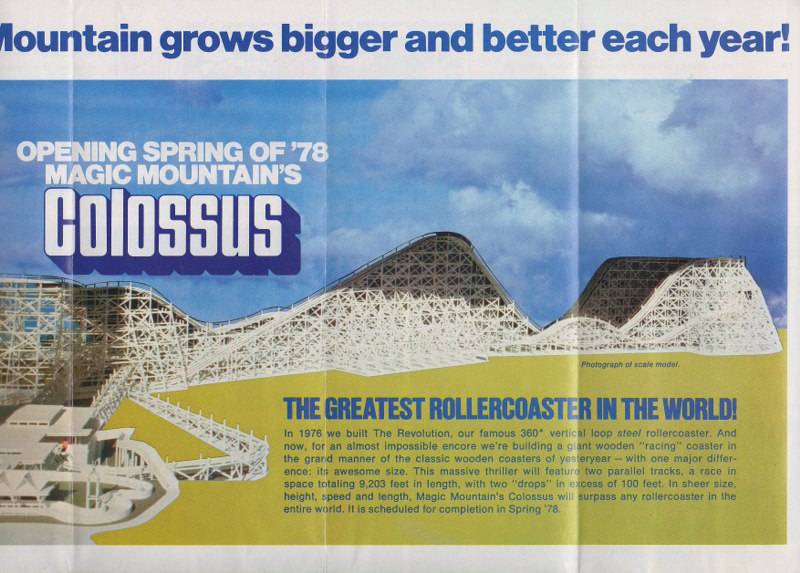 Six Flags Magic Mountain - Mark's Postcard Paradise - 1978 Park Brochure