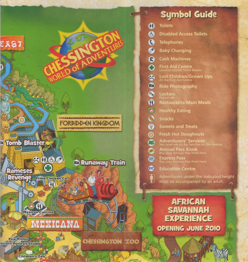 chessington printable map